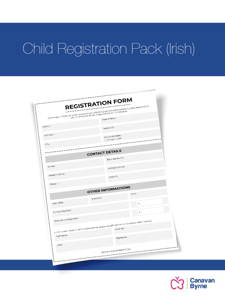 Children Registration Pack (Irish) - Early Years Shop