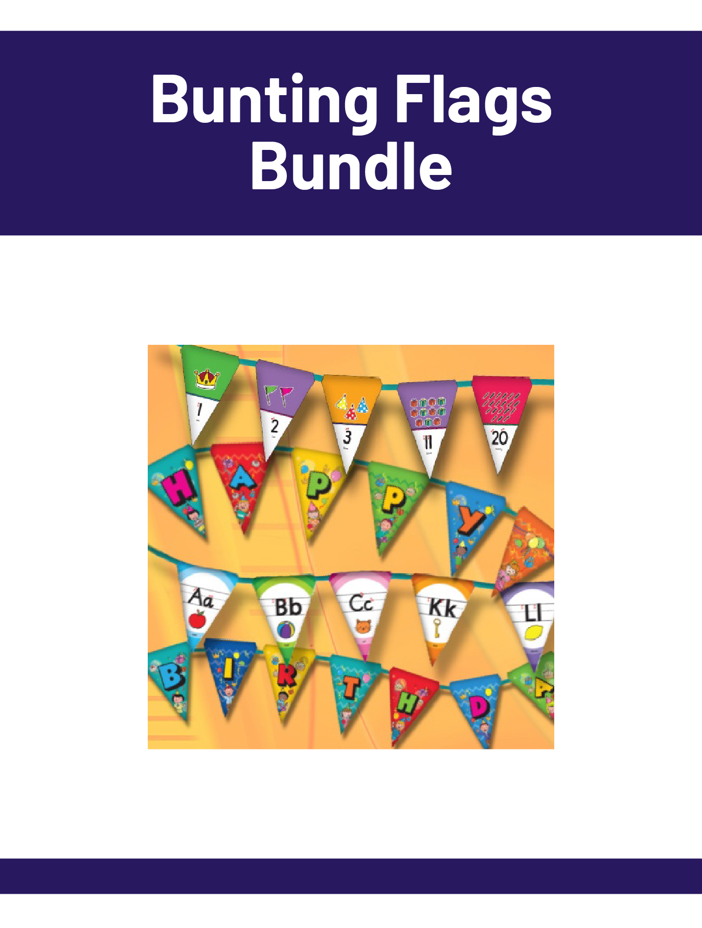 Bunting Flags Bundle - Alphabet and Number - Early Years Shop