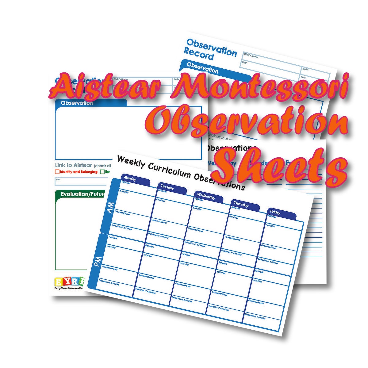 Aistear Montessori Observation Sheets Early Years Shop Aistear Montessori Observation Sheets Early Years Shop