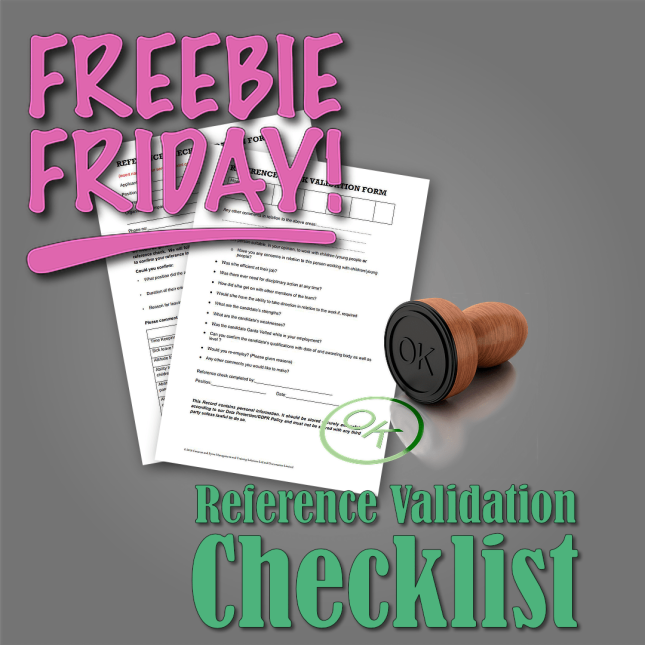 Reference Validation Checklist Todays Friday Freebie.1080 - Early Years ...