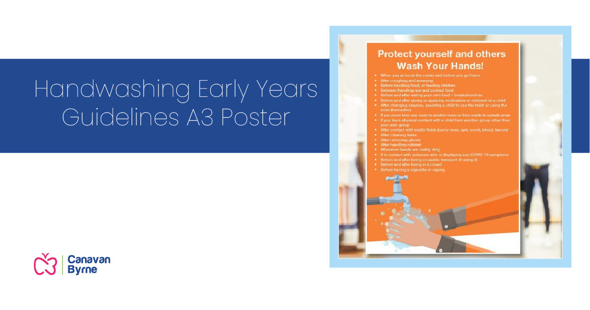 Hand Washing Early Years Guidelines for Carers - A3 Wipe Clean Poster ...