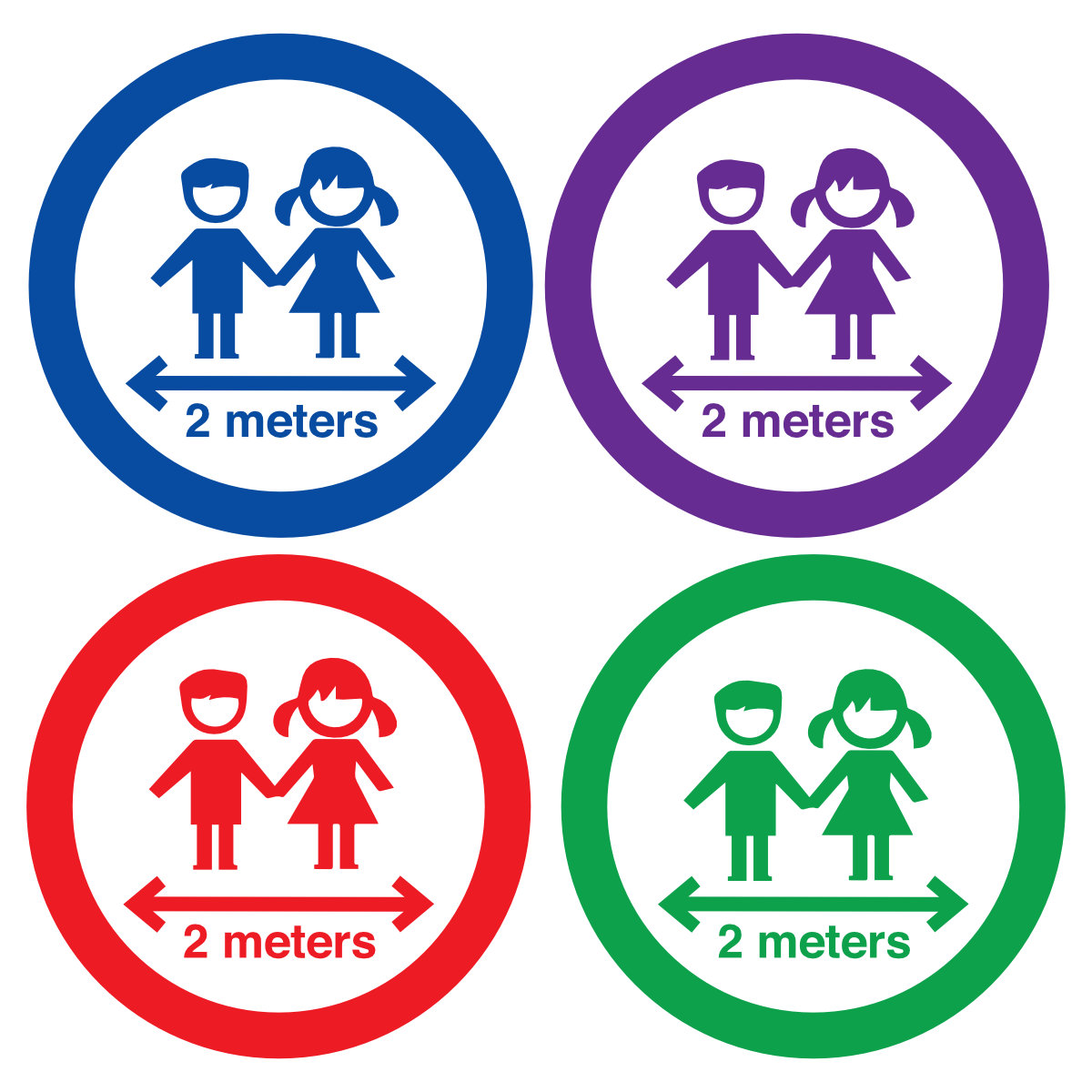 Children 2 meters distance adhesive anti-slip 4 colours, - Early Years Shop