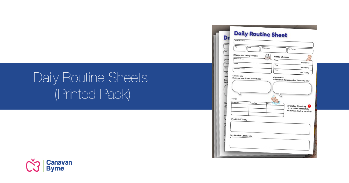 Daily Routine Sheets for Babies and Toddlers: Printed Pack - Early ...