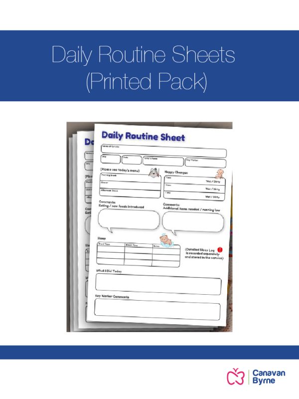 Daily Routine Sheets for Babies and Toddlers: Printed Pack - Early ...