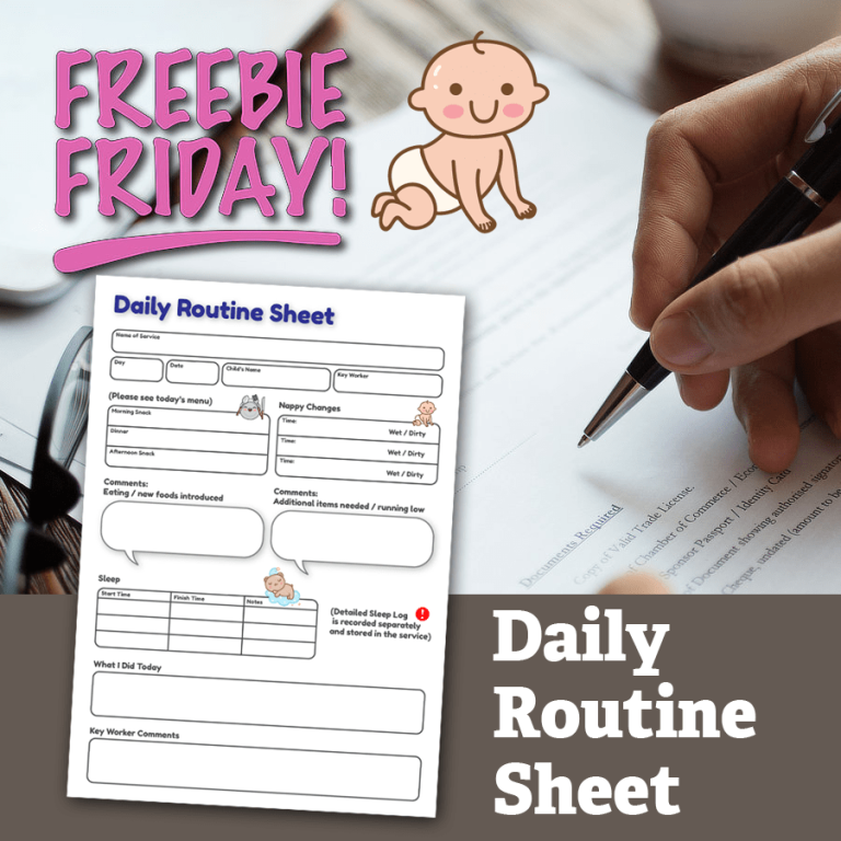 freebie-daily-routine-sheet - Early Years Shop