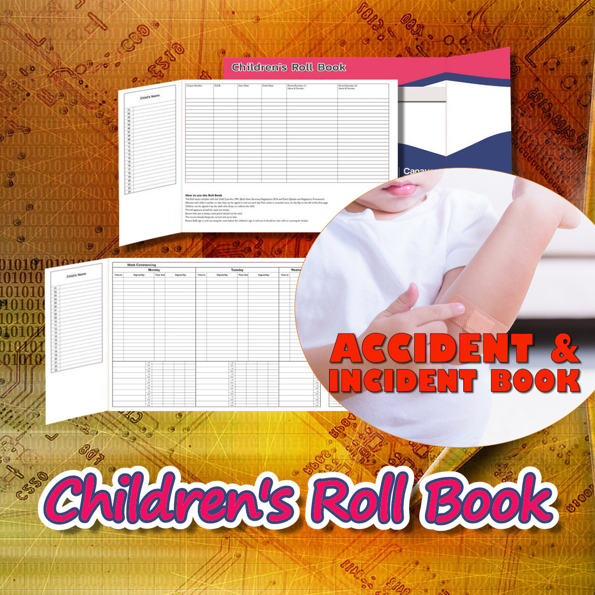 Children's Roll Book with Sign-in and Sign-out - Early Years Shop