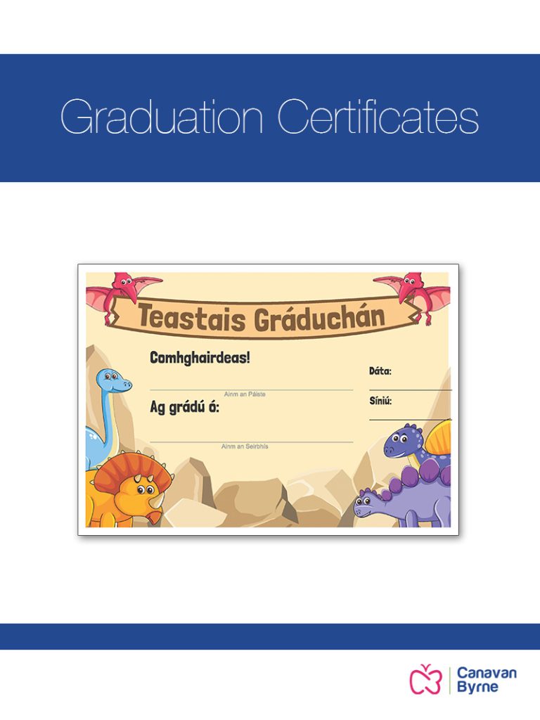 Graduation Certificates (Pack of 20 certificates in English or Irish ...